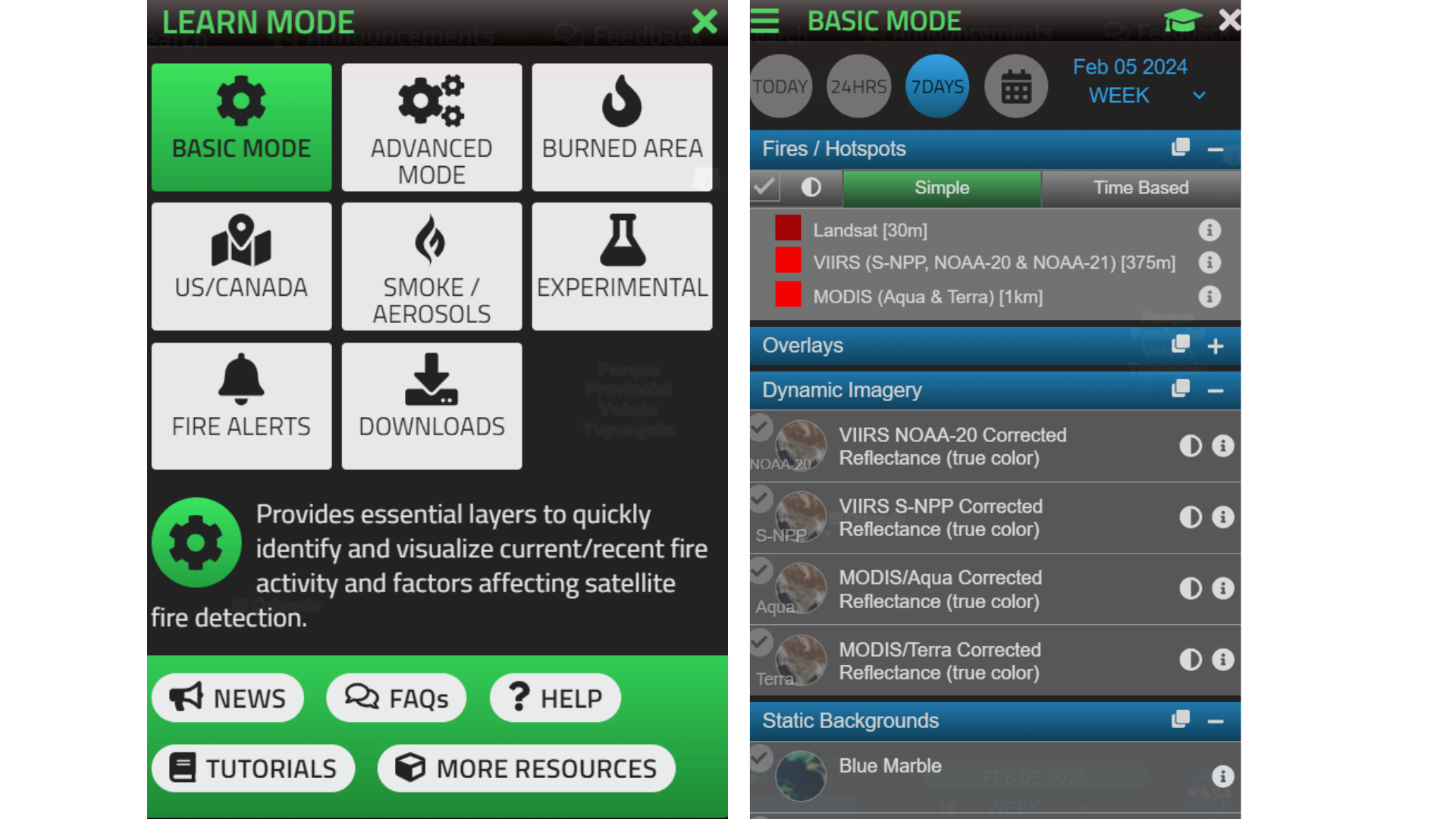 Cómo revisar el avance de los incendios forestales en un mapa de la NASA
